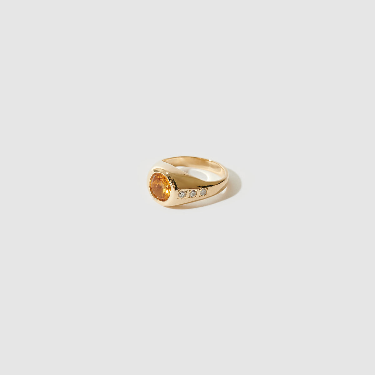 Signet Stone Ring ~ Citrine & Diamonds – Bella Clark Jewellery