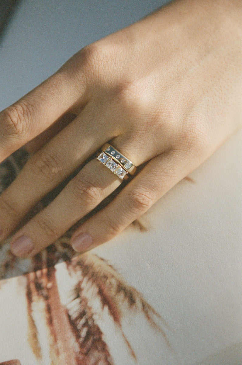 Tri Radiant Band ~ White Sapphires – Bella Clark Jewellery