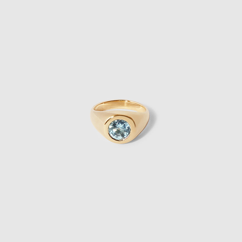 Signet Stone Ring ~ Blue Topaz – Bella Clark Jewellery
